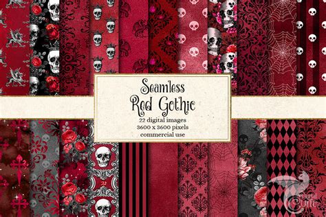 Seamless Red Gothic By Digitalcurio On Deviantart