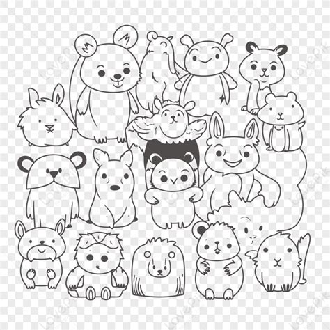 이미지 색칠 공부 페이지 귀여운 벡터 개요 스케치 드로잉하얀색선 그리기 Png 일러스트 무료 다운로드 Lovepik