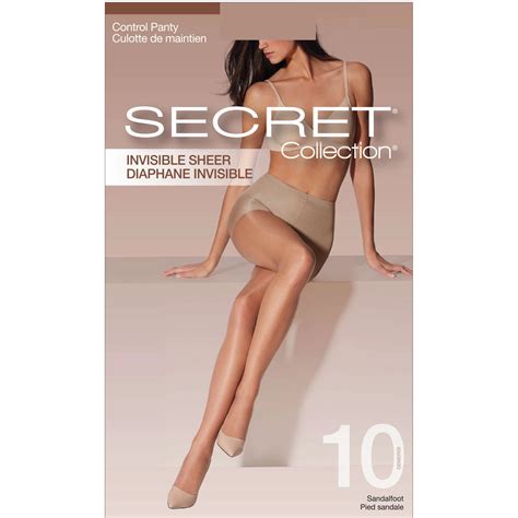 Invisible Sheer Control Panty Pantyhose In Noir Taille C For Bare Leg