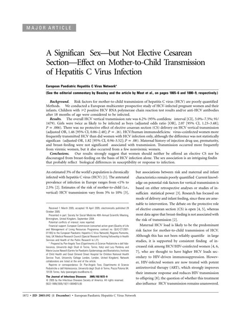 Pdf A Significant Sex But Not Elective Cesarean Section Effect On