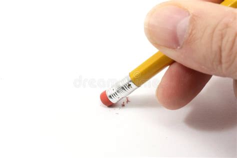 Pencil Erasing On Paper Stock Image Image Of Lead Silver 10641823