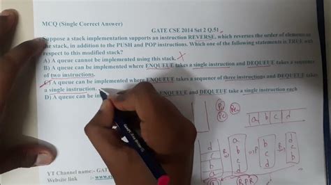 Gate Cse 2014 Set 2 Q 51 Stacks And Queues Data Structure Gate