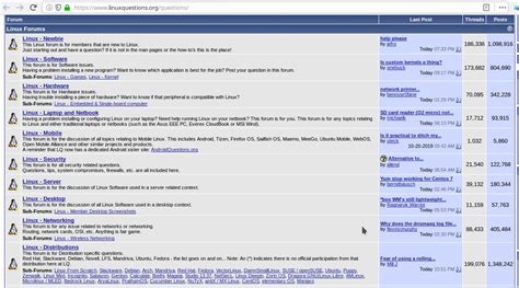 GNU Linux Forums On The Internet
