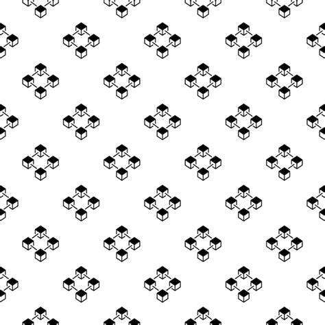 Premium Vector Block Chain Vector Concept Seamless Pattern