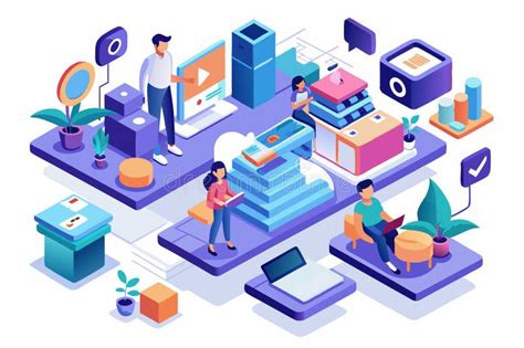 A Dynamic Workspace Filled With Colorful Isometric Designs Showcasing