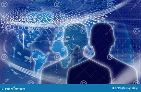 digital binary code technology cartoon vector 2732001