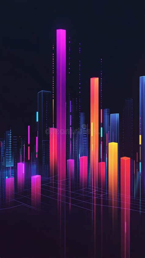 Pixel Art Financial Heatmap With Sector Performance Data And Colorful Blocks Stock Illustration