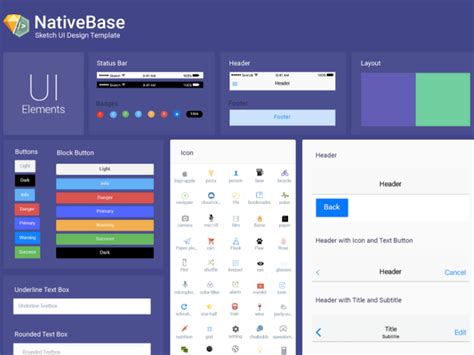 Free Sketch Template For Nativebase Components