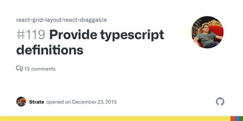 provide typescript definitions · issue 119 · react grid layout react