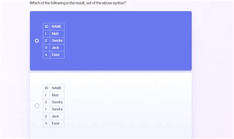 solved consider the following two tables in a given