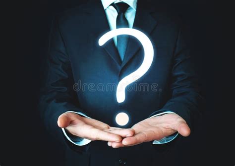 Man Holding Question Mark Business Concept Stock Photo Image Of Mark Sign 132129710