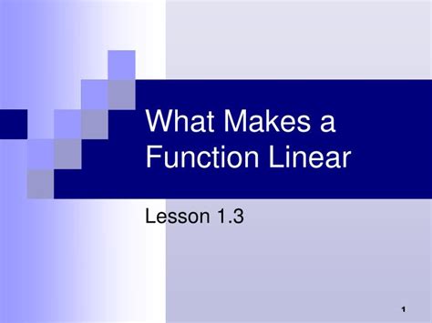PPT What Makes A Function Linear PowerPoint Presentation Free Download ID 342937