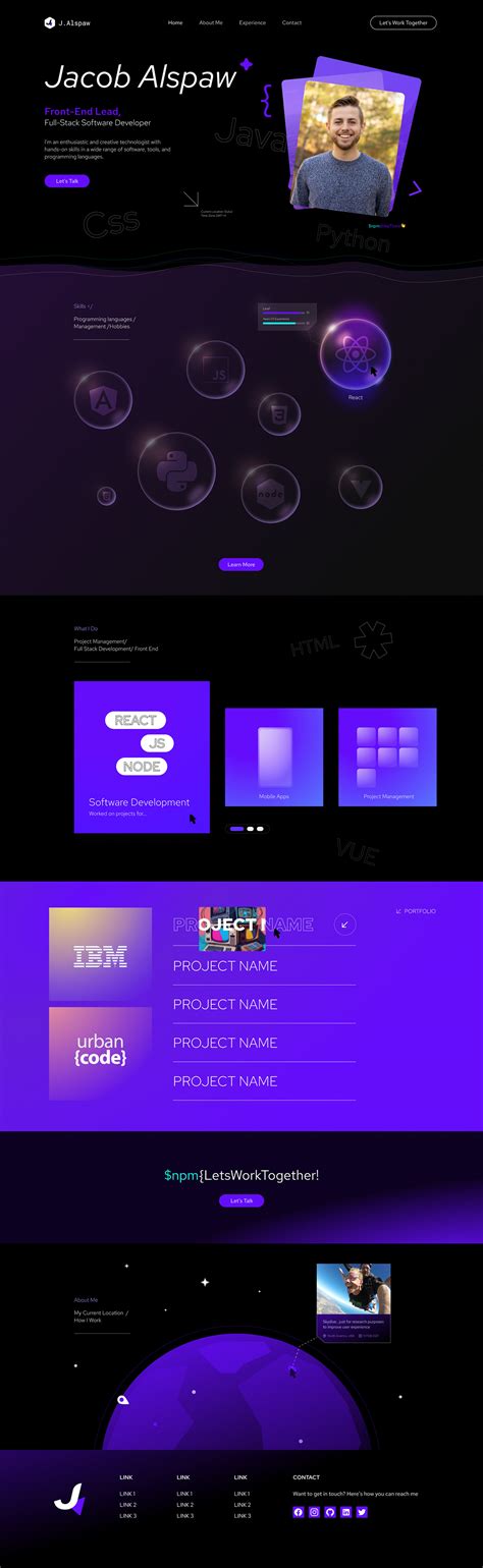 Full Stack Developer Website Design On Behance