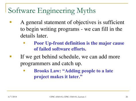 Ppt Software Engineering Cpsc 4360 01 Cpsc 5360 01 Lecture 1 Powerpoint Presentation Id