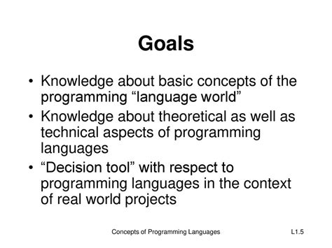 Lecture 1 Concepts Of Programming Languages Ppt Download