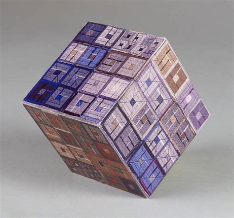 121 Linked Cubes Cube Covered In Patterned Squares Art Uk