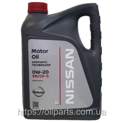 Масло NISSAN Motor Oil 0W-20 (5л.) | Купить Оригинальные Масла ...