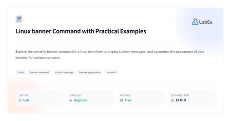 Linux Banner Command With Practical Examples Labex