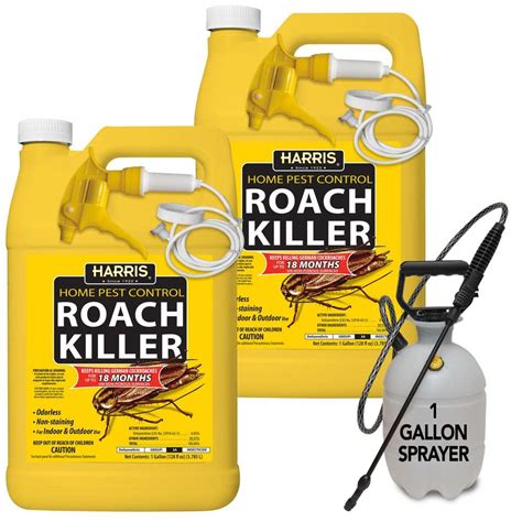 Harris 1 Gal Roach Insect Killer Spray And Tank Sprayer Value Pack
