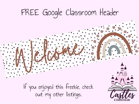 Free Google Classroom Header Curriculum Google Classroom Classroom
