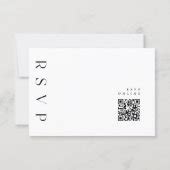 Minimalist Simple Elegant RSVP QR Code Card Zazzle