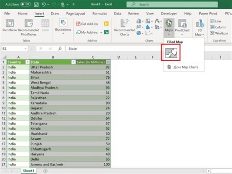 Dynamic Filled Map In Excel Pk An Excel Expert