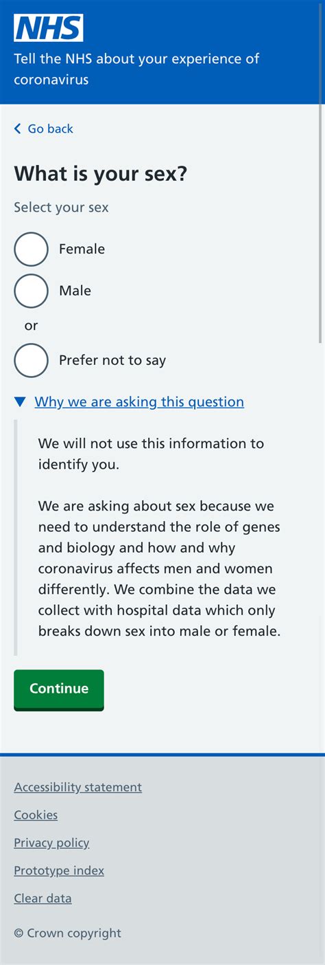 Ask Users For Gender Or Sex · Issue 185 · Nhsuknhsuk Service Manual Community Backlog · Github