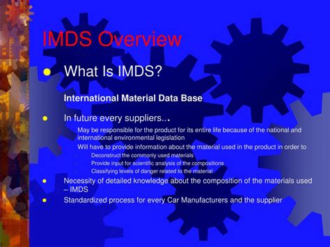 Ppt International Material Data System Imds Powerpoint Presentation Id 751840