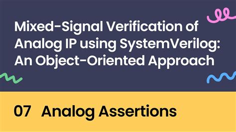 0710 Writing Oop Style Systemverilog Testbench For Analog Ips Youtube