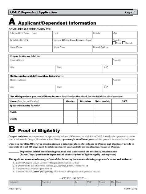Dependent Application Coverageforall Form Fill Out And Sign Printable