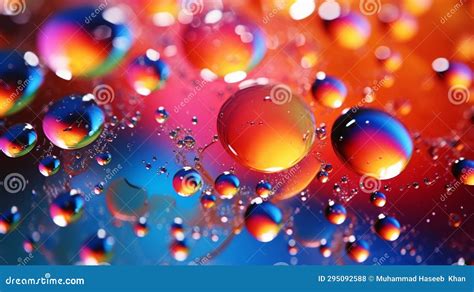 Abstract Colorful Background With Water Bubbles Stock Illustration