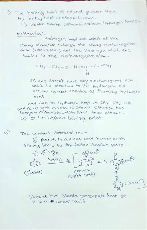 [solved] 1 Why Is The Boiling Point Of Ethanol Greater Than The Boiling Course Hero