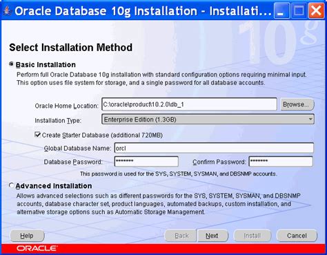 Installing Oracle Database For Data Mining