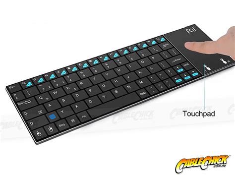 Rii 2 4GHz Rechargeable Compact Wireless Keyboard With Touchpad