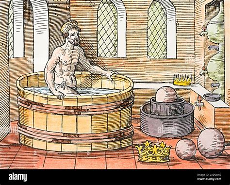 Archimedes Coloured Historical Artwork Of The Greek Mathematician And Physicist Archimedes