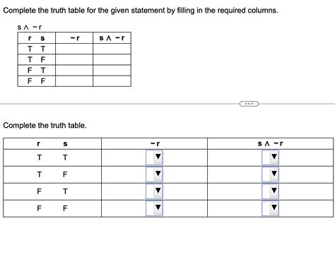 Solved Complete the truth table for the given statement by | Chegg.com