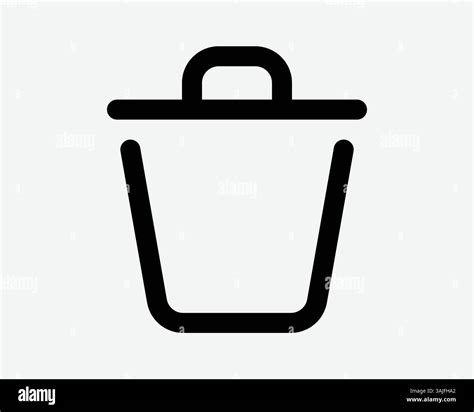 Trashcan Delete Icon Sign Symbol Trash Can Dustbin Recycling Container Refuse Bucket Bin Waste