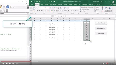Excel Tutorial How To Use VBA To Delete Filtered Rows Fast But Not Delete Hidden Rows