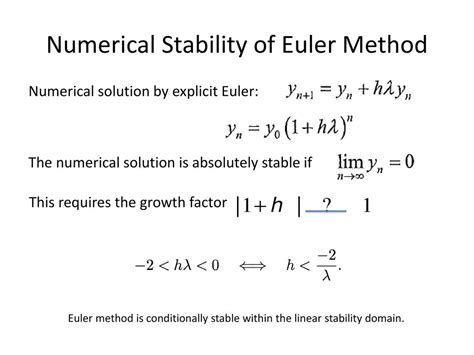 Euler Method S Table Eulers Method · Differential Equation Numerical