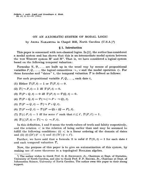 on an axiomatic system of modal logic pdf