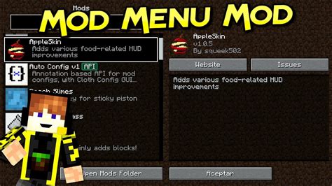 Menu Mod Minecraft