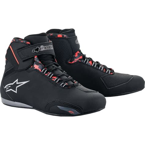 Alpinestars Sektor Waterproof Mens Motorcycle Shoes Blackgrayred 10