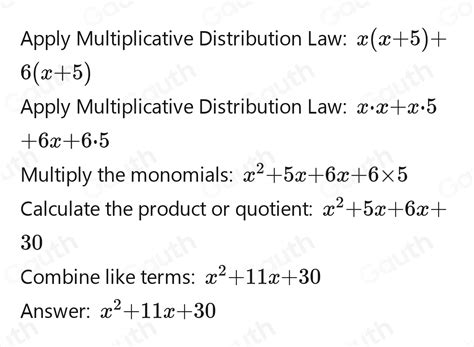 solved expand and simplify x 6 x 5 [math]