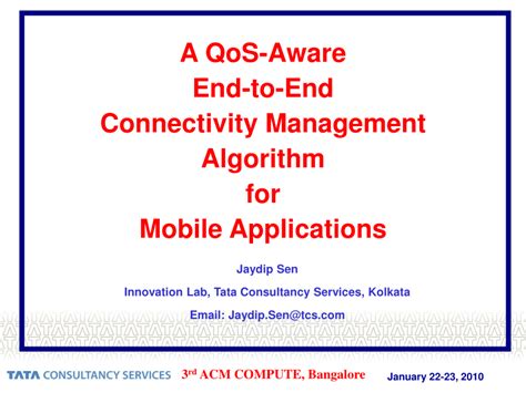pdf a qos aware end to end connectivity management algorithm for