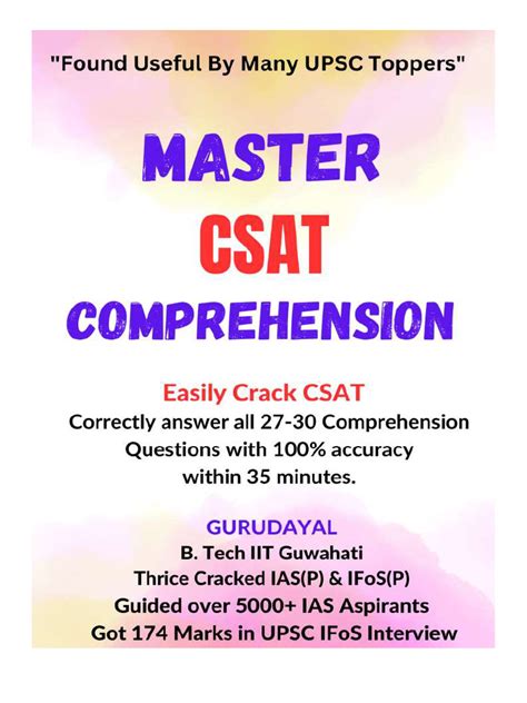 Master Csat Comprehension Ebook Sample Pdf