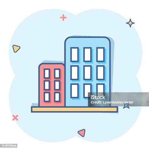 만화 스타일에서을 구축 하는 벡터 만화 집 사인 그림 그림 건물 비즈니스 스플래시 효과 개념입니다 개념에 대한 스톡 벡터 아트 및 기타 이미지 Istock