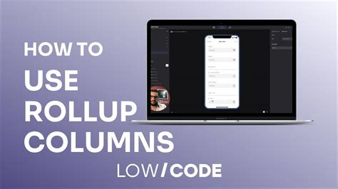 how to use rollup columns in glide youtube