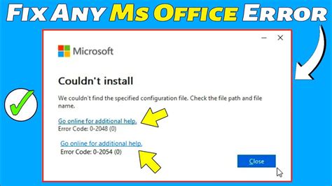 How To Fix Microsoft Office Couldnt Install Error Error Codes 0 2048