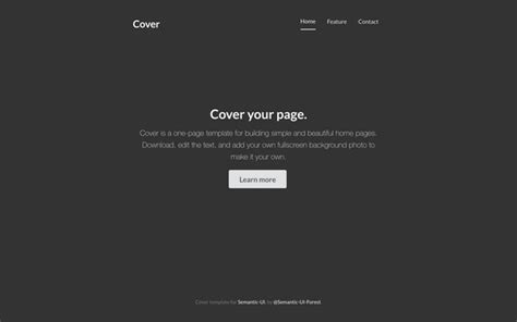 Semantic UI Forest Themes Templates And Design For Semantic UI