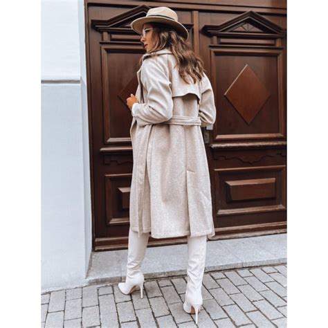 Dámský Podzimní Kabát Nancy Světle Béžový Theywearcz